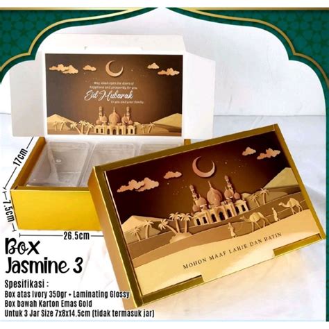 Jual Jasmine 3 Box Kotak Hampers Parcel Parcell Box Lebaran Idul Fitri Shopee Indonesia