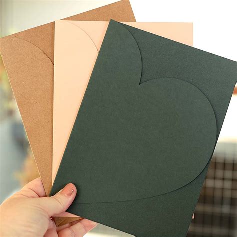 Envelope Coração Dobrado 15x21cm Pacote 10 Unidades