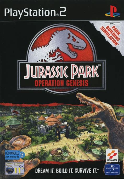 Jurassic Park Operation Genesis 2003 Playstation 2 Box Cover Art