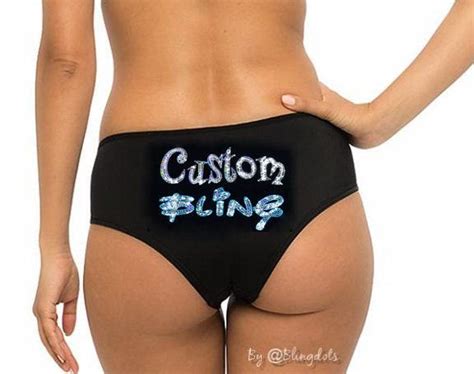 Custom Bling Booty Shorts Personalized Glitter Panties Sexy Sparkly