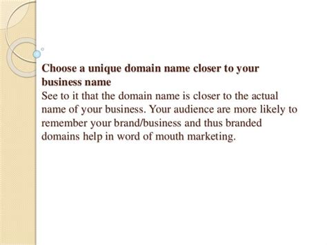 Choosing A Domain Name For Your Business Website
