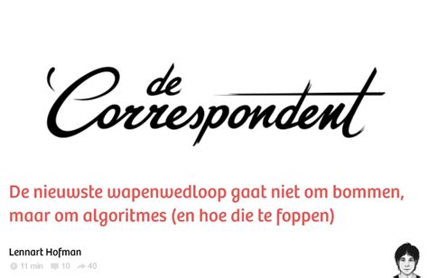 De Correspondent Patrick Bolder Over De Nieuwe Wapenwedloop Hcss