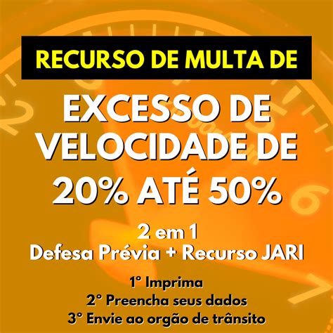 Recurso De Multa Excesso De Velocidade De 20 AtÉ 50 Ps Digita