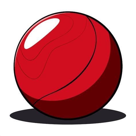 A Red Ball With A White Dot On It Premium Ai Generated Vector