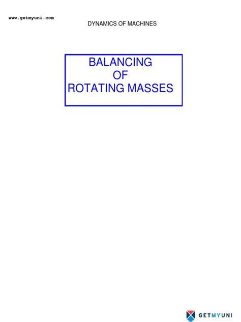 Balancing Rotating Masses Guide Pdf Angle Force