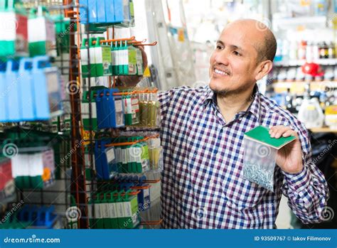 Customer Buying Nails And Clinkers In Store Stock Image Cartoondealer