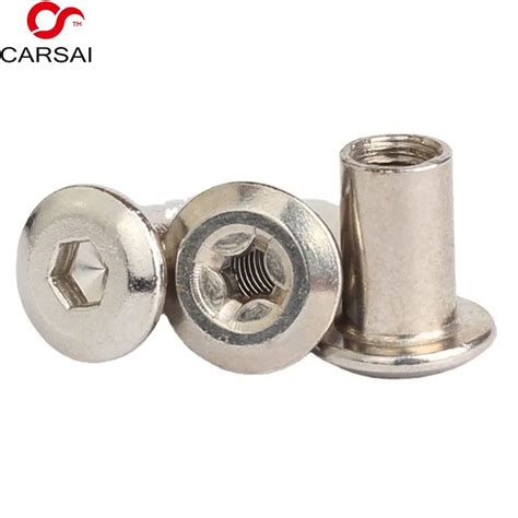 Nickel Plated Flat Head Cross Hexagon Socket Pair Locking Screw Pair