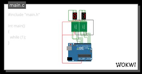 2Digit Display Ohne Code Wokwi ESP32 STM32 Arduino Simulator