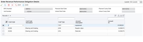 Associating Accounts With A Revenue Performance Obligation