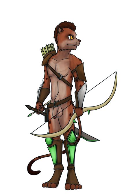 Rule 34 Anthro Armor Bethesda Softworks Bow Weapon Bracers Clothing Felid Feline Footwear