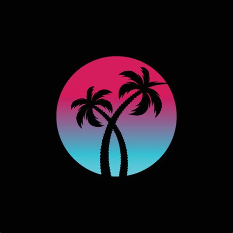 Palm Tree Summer Logo Template Vector Illustration 10550999 Vector Art