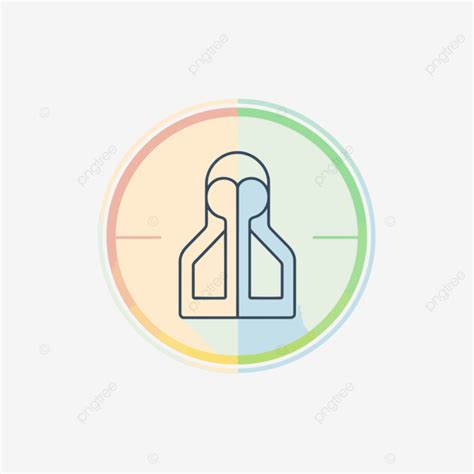 두 사람을 위한 다채로운 라인 아이콘 벡터 흰색 바탕에 개인 공간을 묘사한 직계 아이콘 Flaticon 및 드리블에 의한