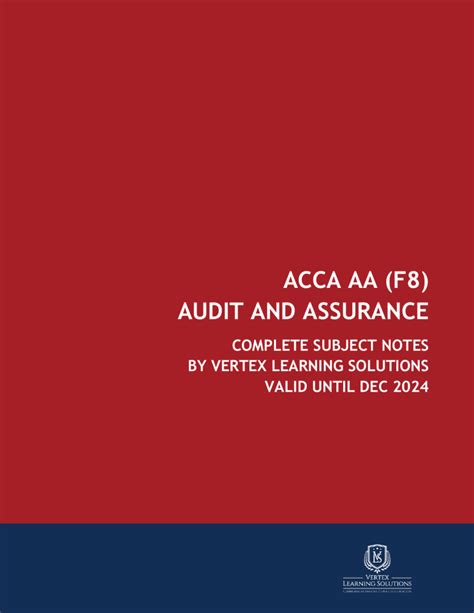 Acca Aa F8 Audit And Assurance Subject Notes