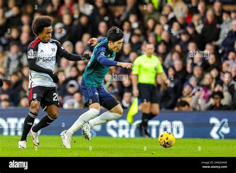 Arsenal Defender Takehiro Tomiyasu In Action During The Premier League Match Between Fulham And