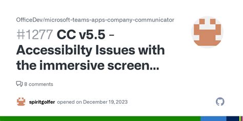 Cc V55 Accessibilty Issues With The Immersive Screen Reader In New
