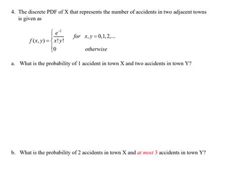 Solved The Discrete PDF Of X That Represents The Number Chegg