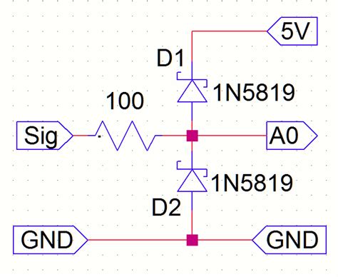 protect arduino uno r4 analog inputs from voltage spikes and negative voltages sensors