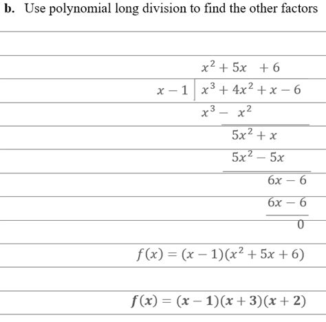 Factor Theorem And Polynomial Long Division MathsMethods Au
