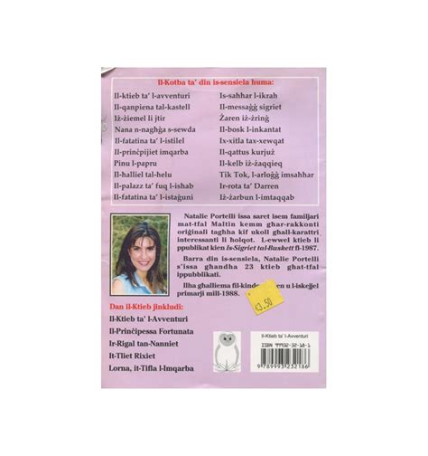 Pre Owned Il Ktieb Ta L Avventuri By Natalie Portelli Wearenotashop