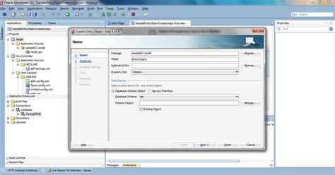 How To Create An Entity Object In Jdeveloper 12c ~ Oracle Adf 12c
