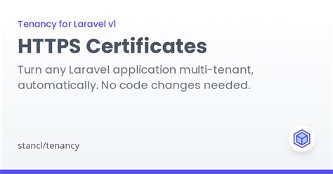 Certificates Tenancy For Laravel
