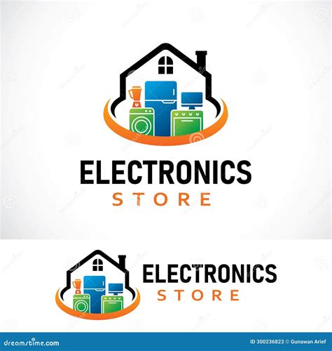 Electronics Store Logo Design Template Stock Vector Illustration Of
