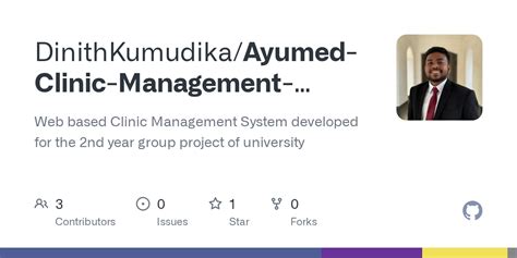 Github Dinithkumudikaayumed Clinic Management System Web Based Clinic Management System