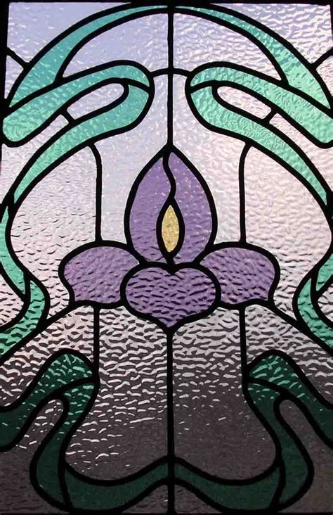 Art Nouveau Iris In Stained Glass Stained Glass Art Stained Glass