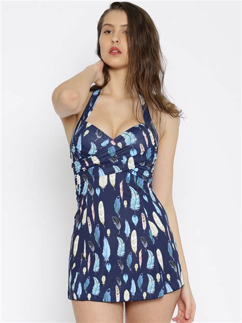 Buy Heart 2 Heart Navy Printed Swimwear Sw10120quiln Swimwear For