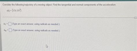 solved consider the following trajectory of a moving object