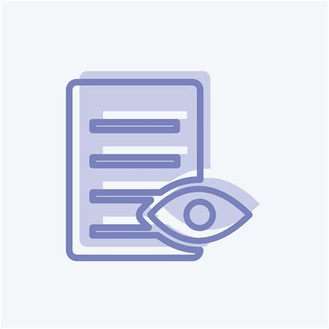 Icon View Document Suitable For User Interface Symbol Two Tone Style Simple Design Editable