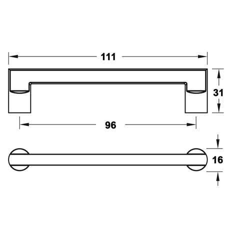 Exton Collection 96mm Centers Pull In Matte Black By Hafele Hardware