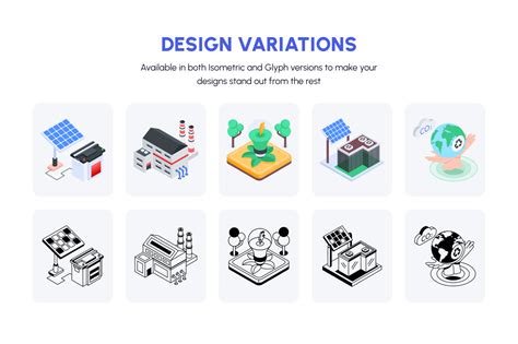 Animated Isometric Ecosystem Icons On Yellow Images Creative Store 131751