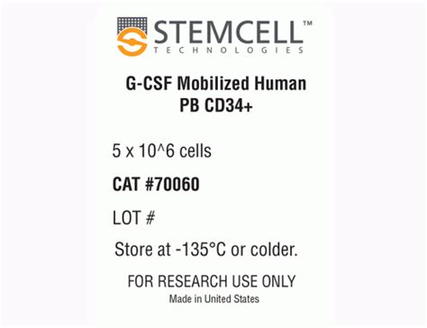 Mobilized Human Peripheral Blood Cd34 Cells Frozen