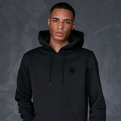 Leeds Alaw Blackout Smiley Hoodie Black The Terrace Store