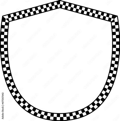 Square Shape Check Pattern Checkered Vector Vintage Frames Retro Badge