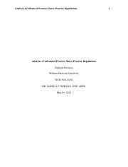 APA 7th Ed Template 8 Docx Analysis Of Advanced Practice Nurse