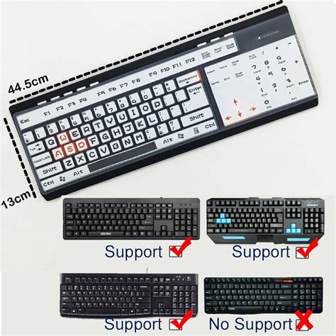 Keyboard Silicone Keyboard Skin Cover Universal Desktop PC Keyboard Protective Film Transparent
