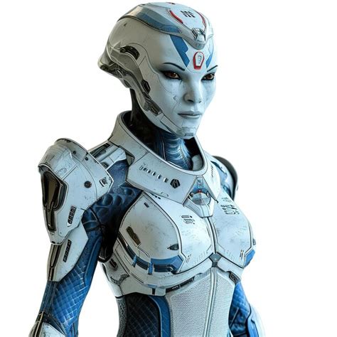 Premium Photo Engaging Liara Tsoni Mass Effect Isolated On White Background