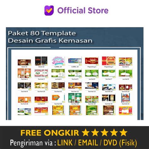 Promo Bundle 80 Template Desain Grafis Kemasan Koleksi Usaha Percetakan