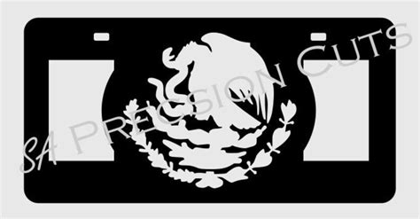 Mexican Flage License Plate Svg Dxf Etsy