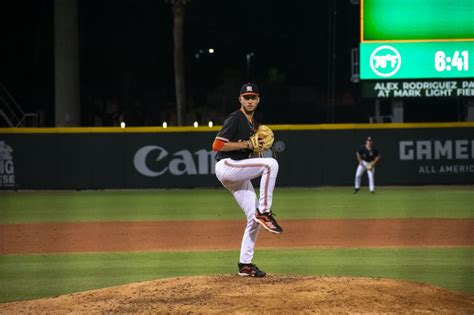 Palmquist Throws Five Inning Shutout Hurricanes Win Alumni Game 13 0