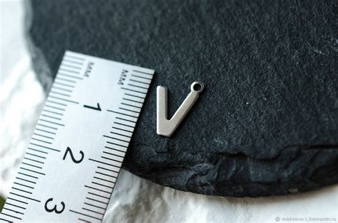 Подвеска СТАЛЬ, Буква V, алфавит В купить в интернет-магазине Ярмарка ...