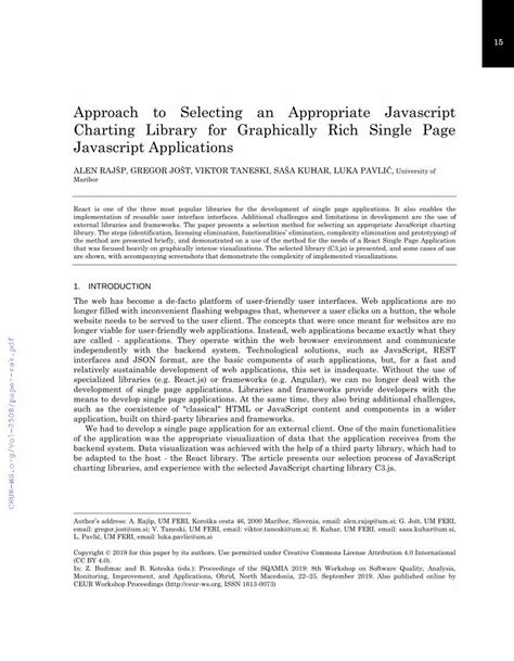 pdf approach to selecting an appropriate javascript charting library