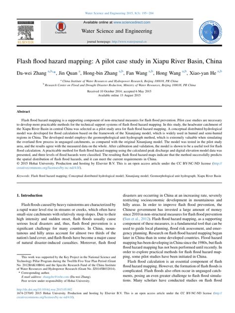 Flash Flood Hazard Mapping Pdf Flood Drainage Basin