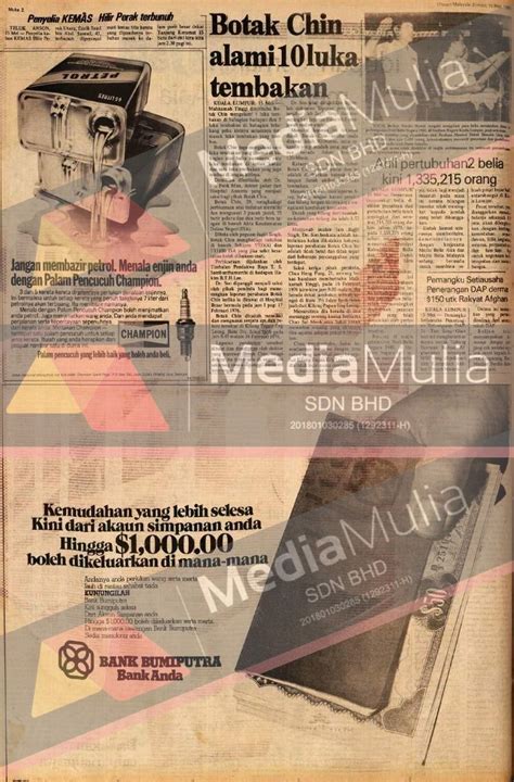 Botak Chin Alami 10 Luka Akibat Tembakan Utusan Malaysia