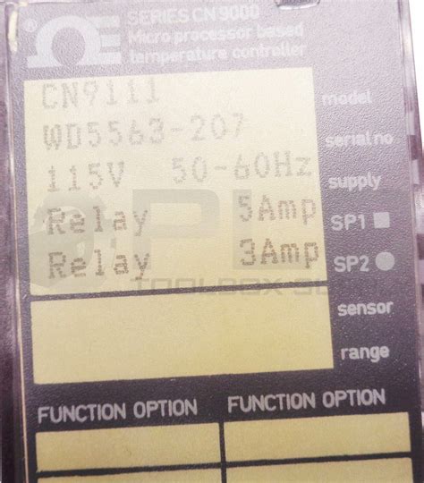 Omega Cn9111 Temperature Control 115v 5060hz 5a Plc Toolbox Supply
