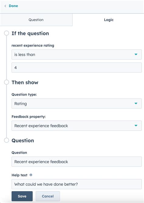 Use Dependent Fields In Custom Feedback Surveys