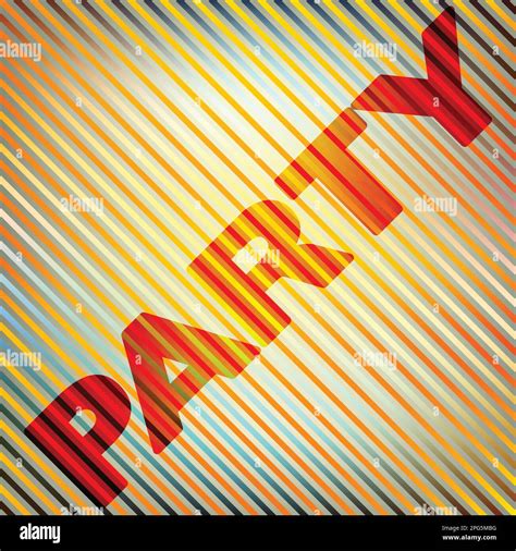 Party On A Bright Abstract Striped Background Vector Graphic Pattern