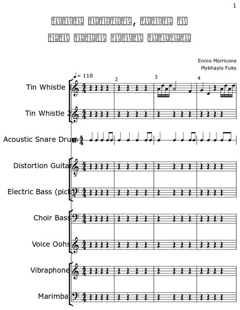Sheet Music For Tin Whistle Acoustic Snare Drum Distort